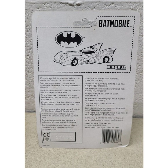 ERTL | Toys | Ertl 989 Vintage Black Batman Batmobile Car New In Sealed ...